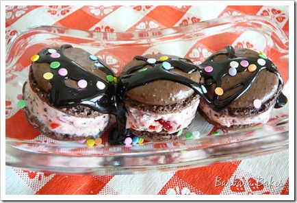 Hot Fudge Sundae Macarons - Barbara Bakes™